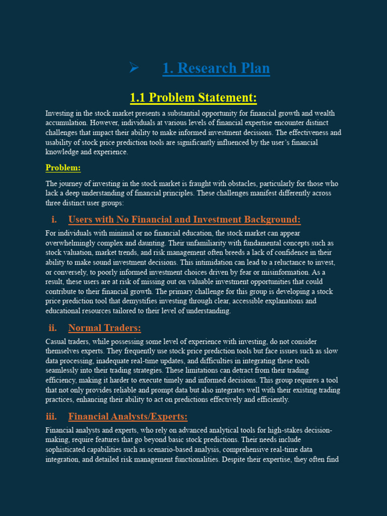 Research Plan - Insight Innovators | PDF