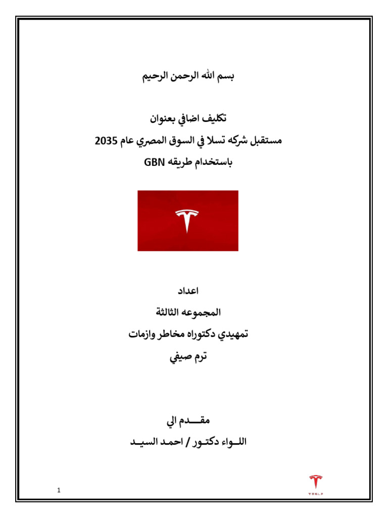 TESLA in EGYPT 2035 REV 4 | PDF