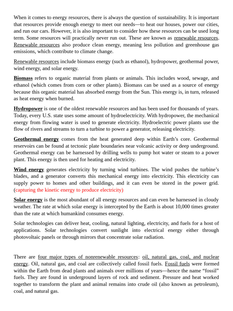 Energy Resources | PDF