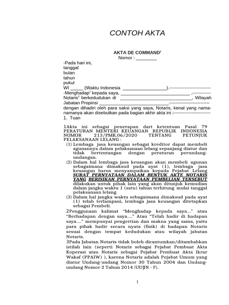 Akta de Command | PDF