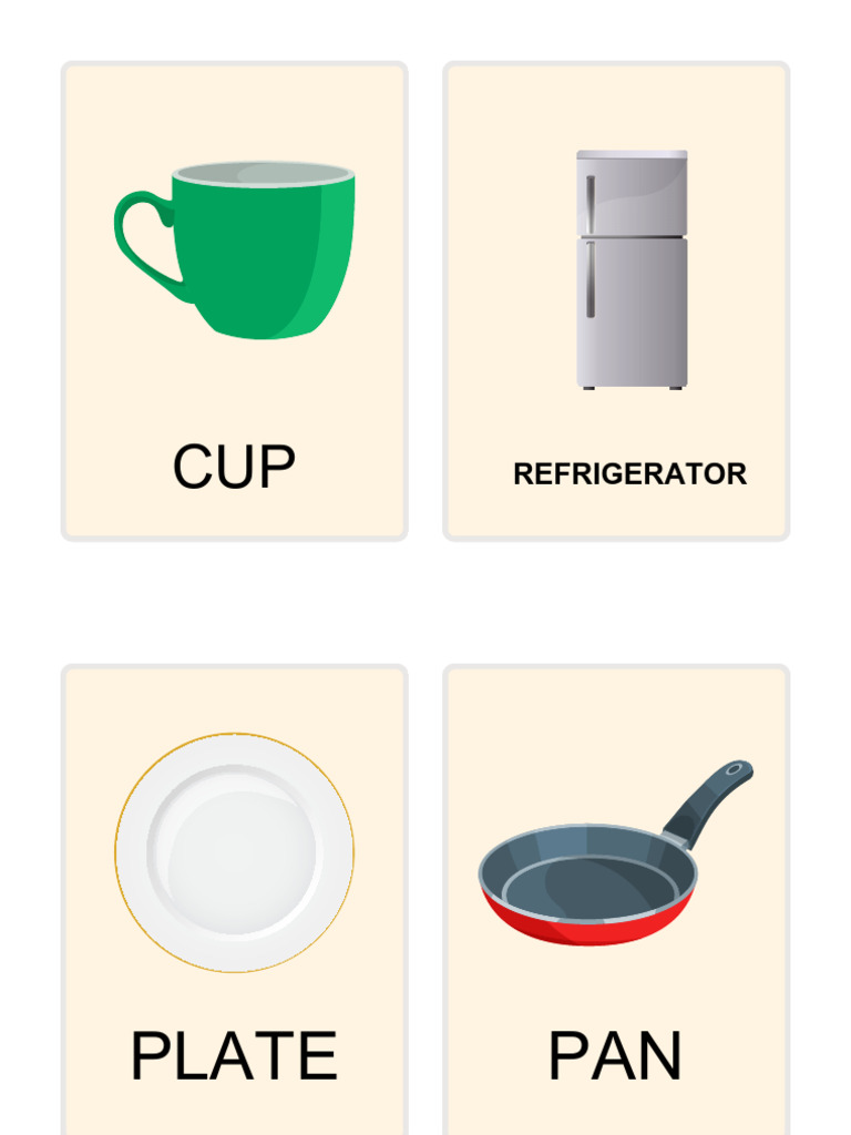 Kitchen Utensils Flashcard | PDF