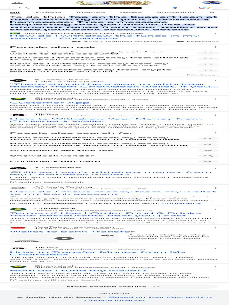 How Can Withdraw Back My Money From Chowdeck Wall | PDF | Banks ...