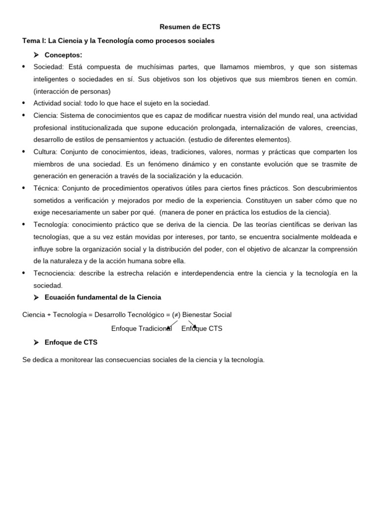 Resumen de CTS Ok | PDF