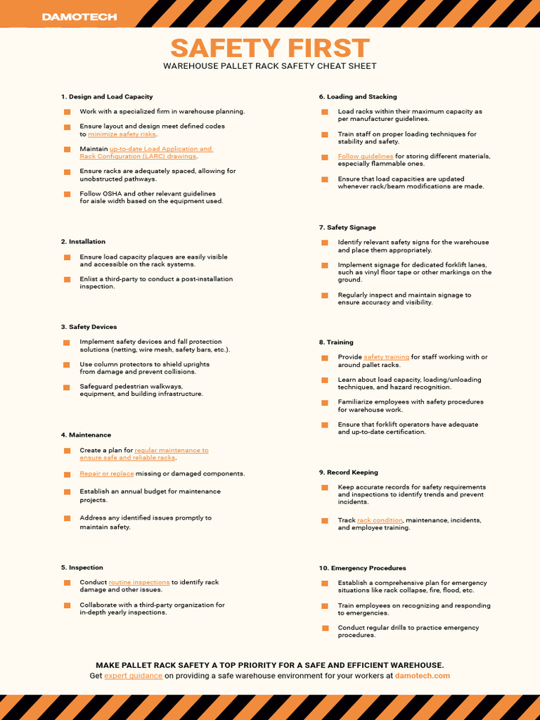 Damotech 2023 Infographics WarehouseCheatSheet EN V8 Web | PDF