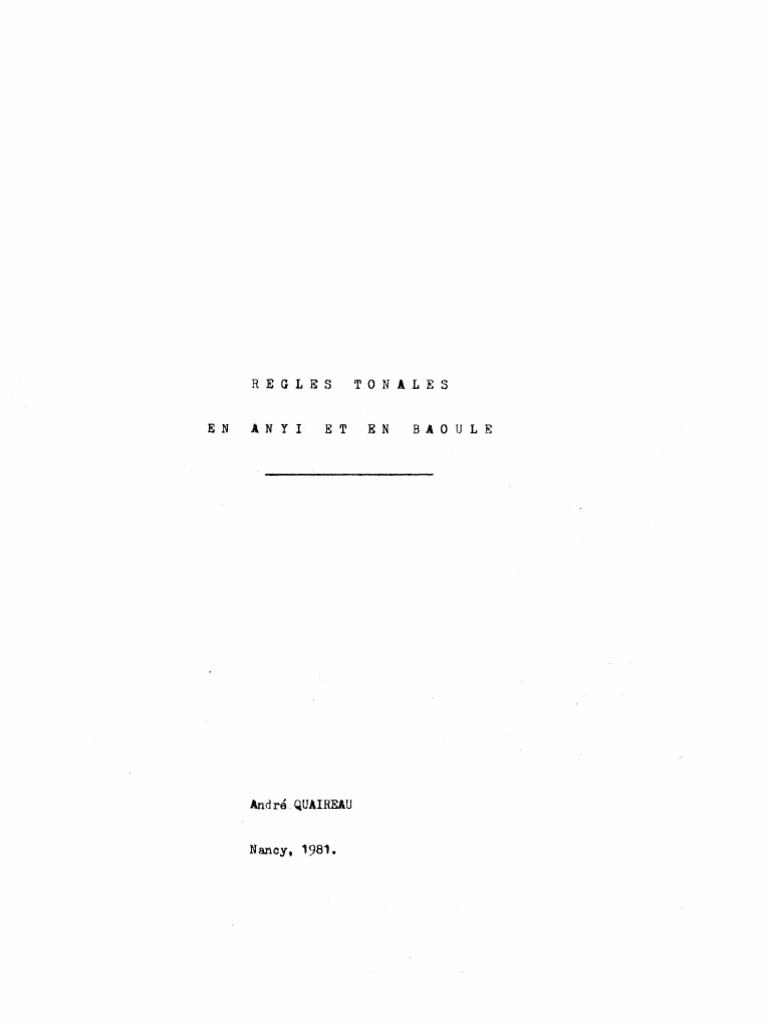 Apprendre Baoulé | PDF
