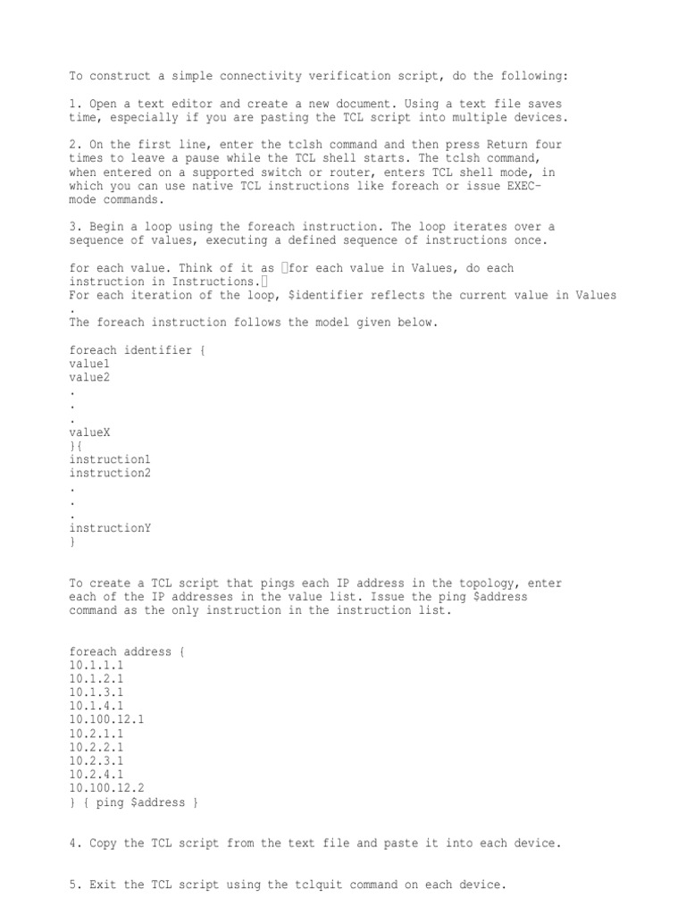 Tcl Scripting
