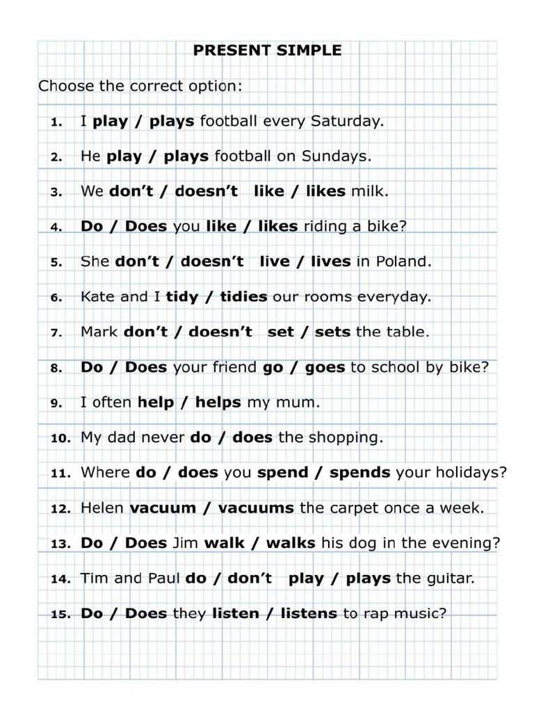 Present Simple | PDF