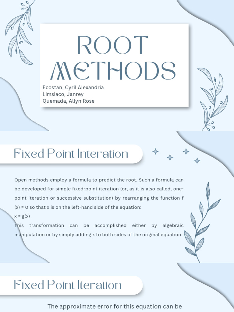 Root Methods | PDF