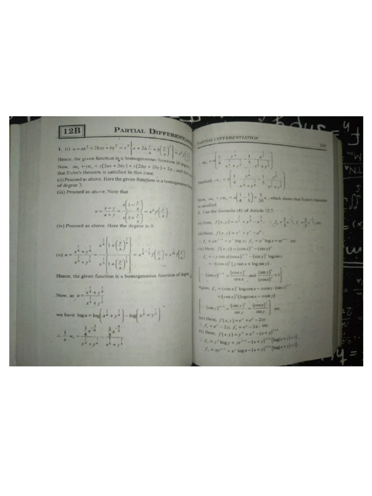 Solution - BC Das (Partial Differentiation-12B) | PDF