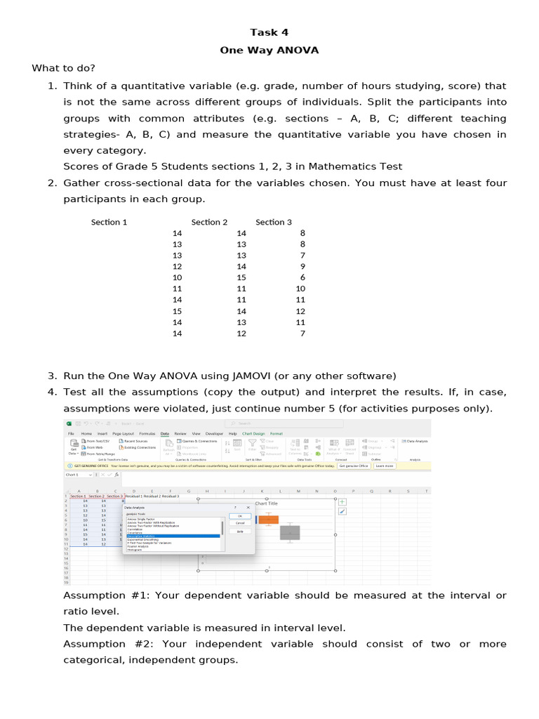 Task 4 ANOVA | PDF | Errors And Residuals | Analysis Of Variance