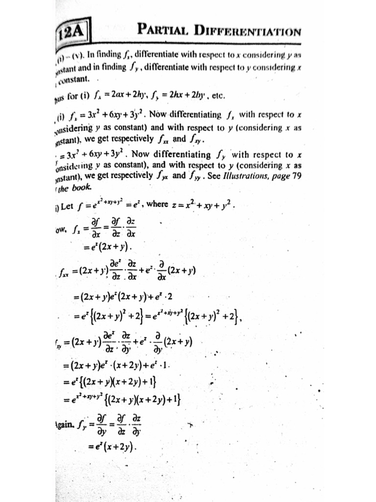 Solution_BC Das(Partial Differentiation) | PDF