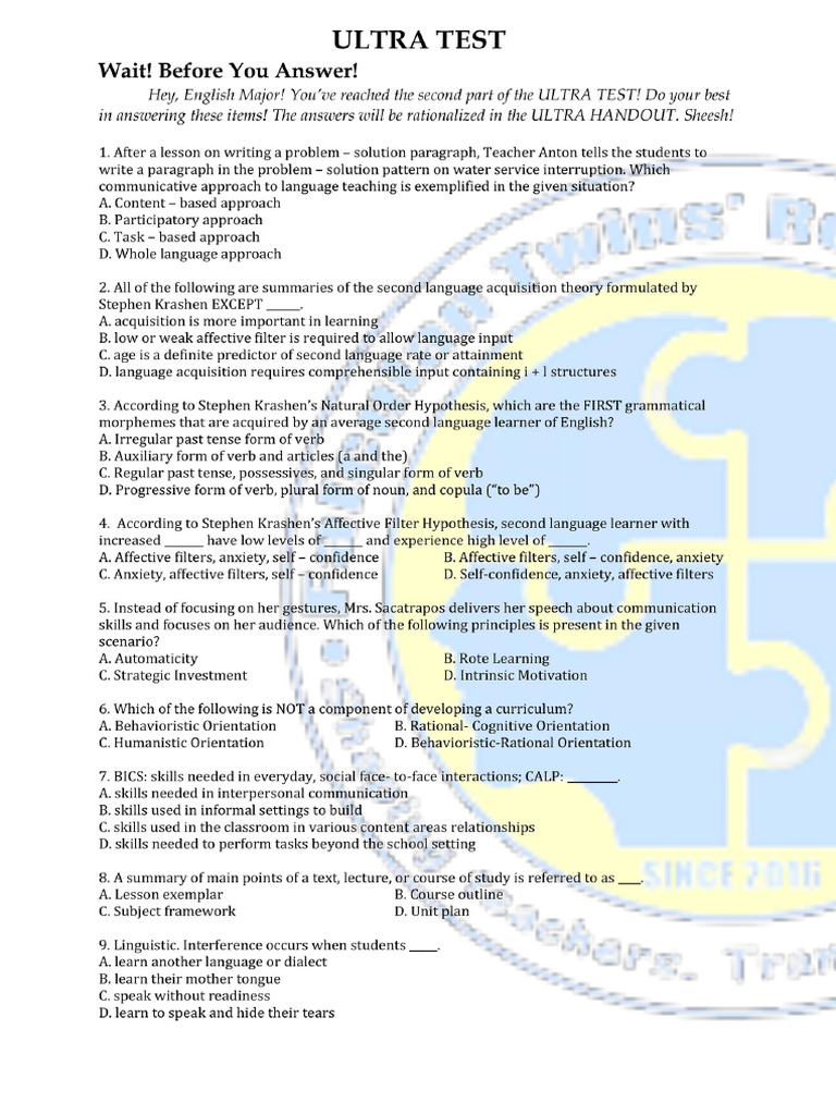 Ultra Handout Pedagogy | PDF