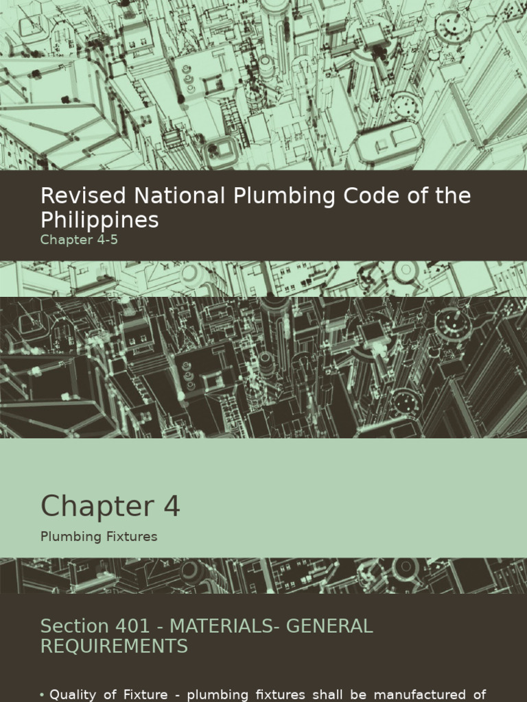 Revised National Plumbing Code of The Philippines | PDF