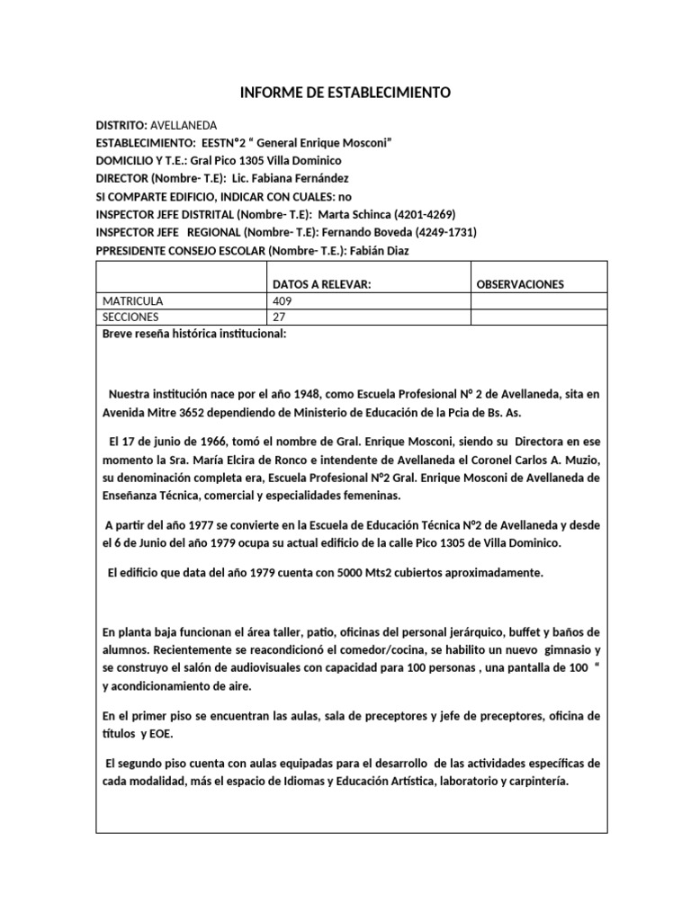 Informe Operativo | PDF