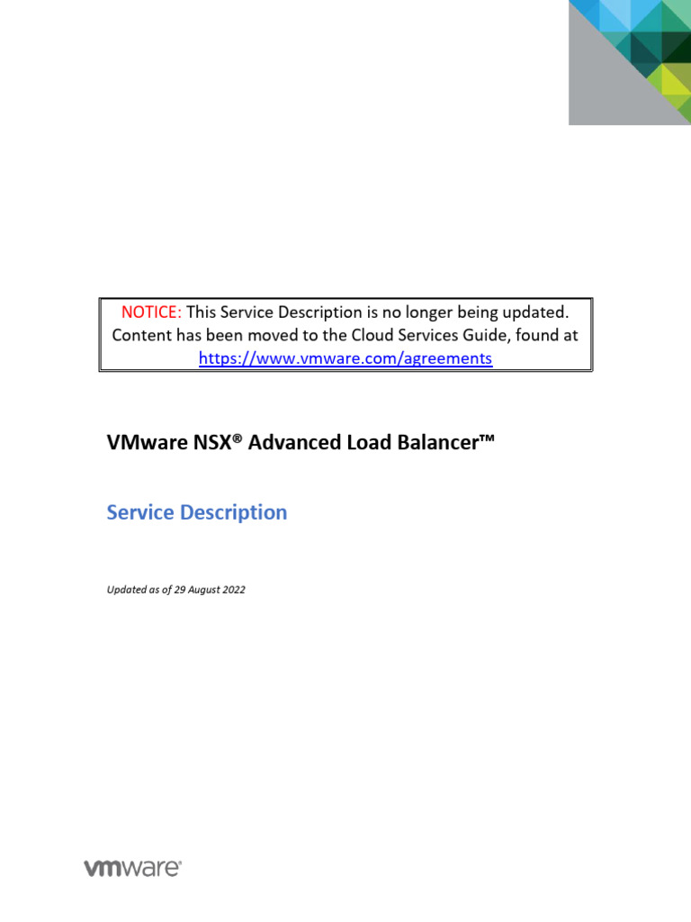 Vmware NSX Advanced Load Balancer Description | PDF | Cloud Computing ...