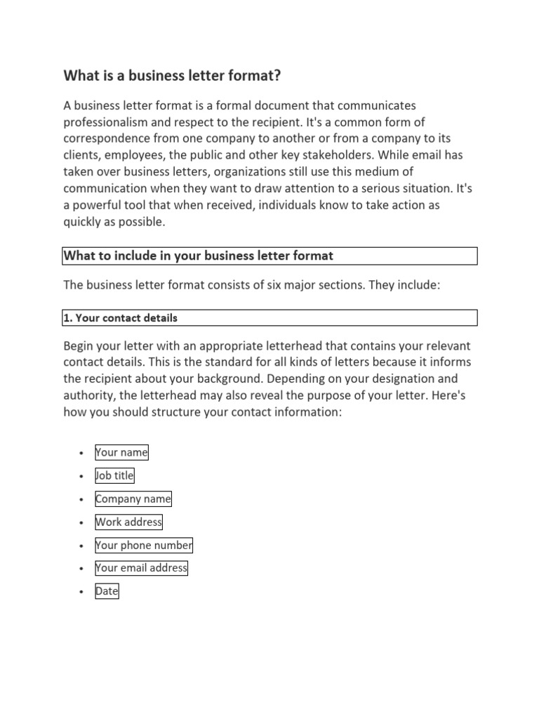 Business Letter | PDF