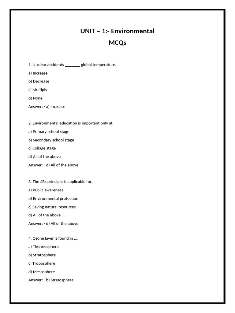 UNIT-1 MCQs by DECODER (AJP) | PDF