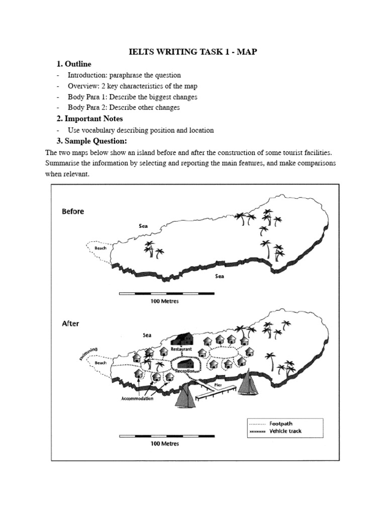 IELTS Writing Part 1 - MAP | PDF