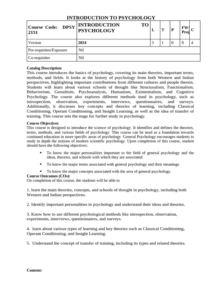 BSC NEP Syllabus Updated 14.06.24 | PDF