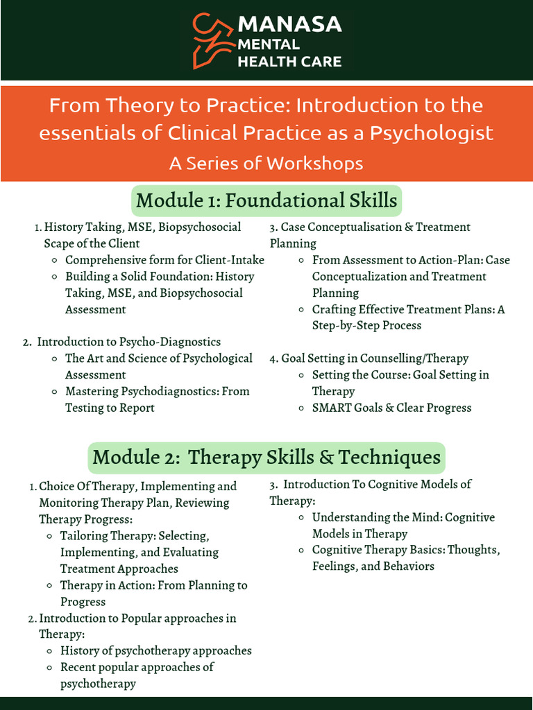 Manasa Workshop Brochure | PDF