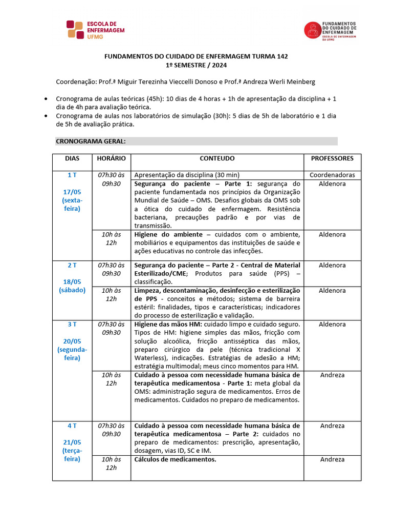 Cronograma FCE 2024 | PDF