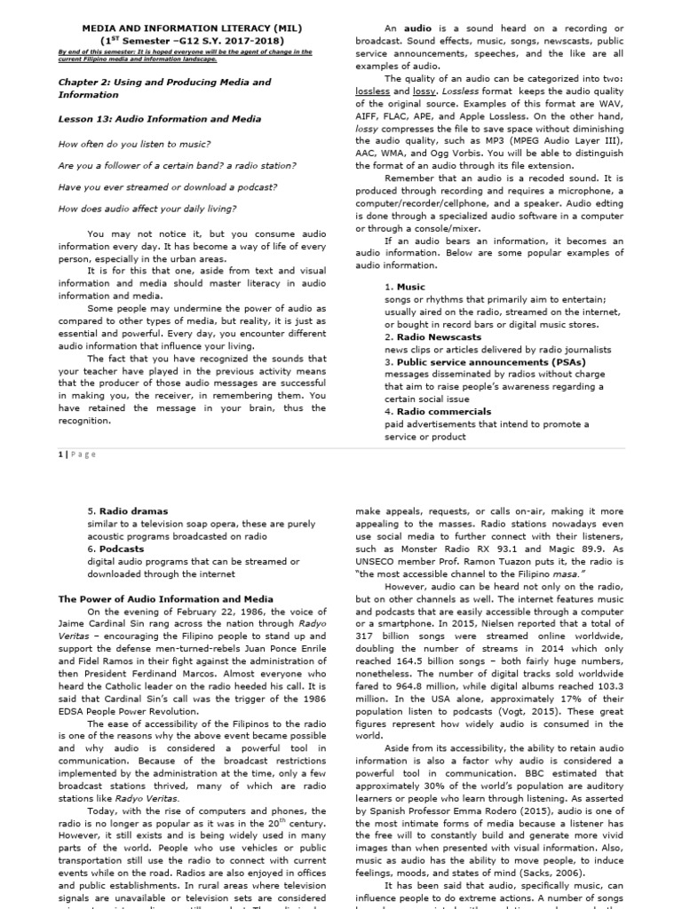 Chapter-2 Lesson-13 MIL | PDF | Data Compression