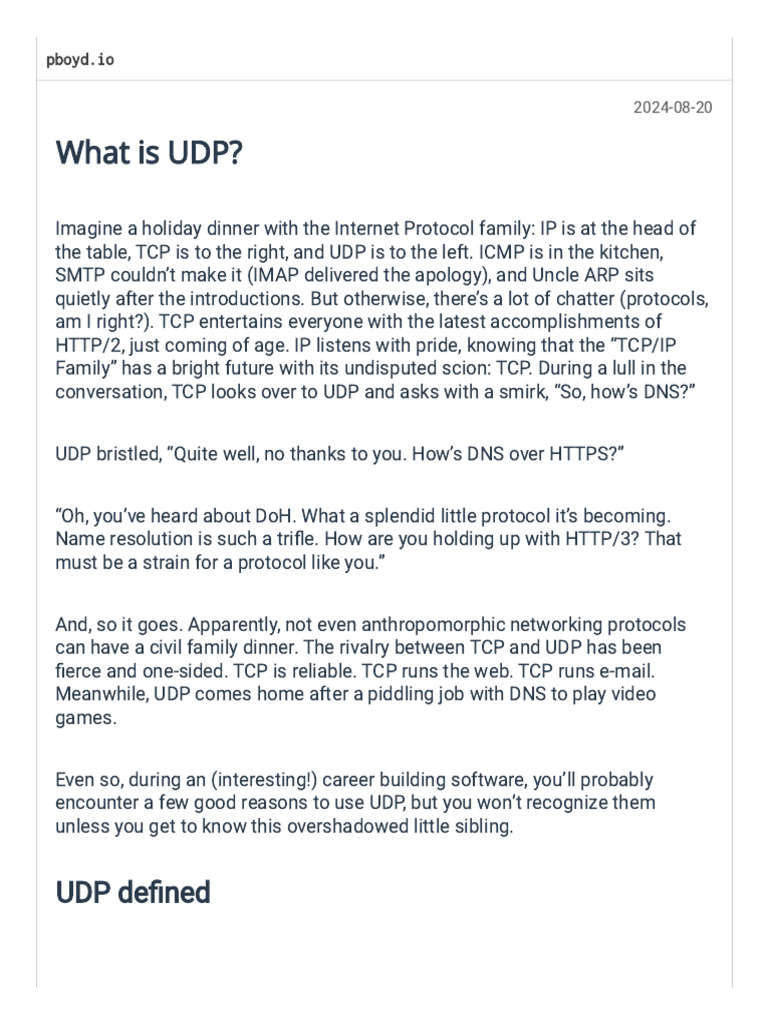 What is UDP | PDF