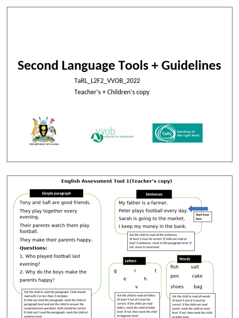 English Language Assessment Tool | PDF