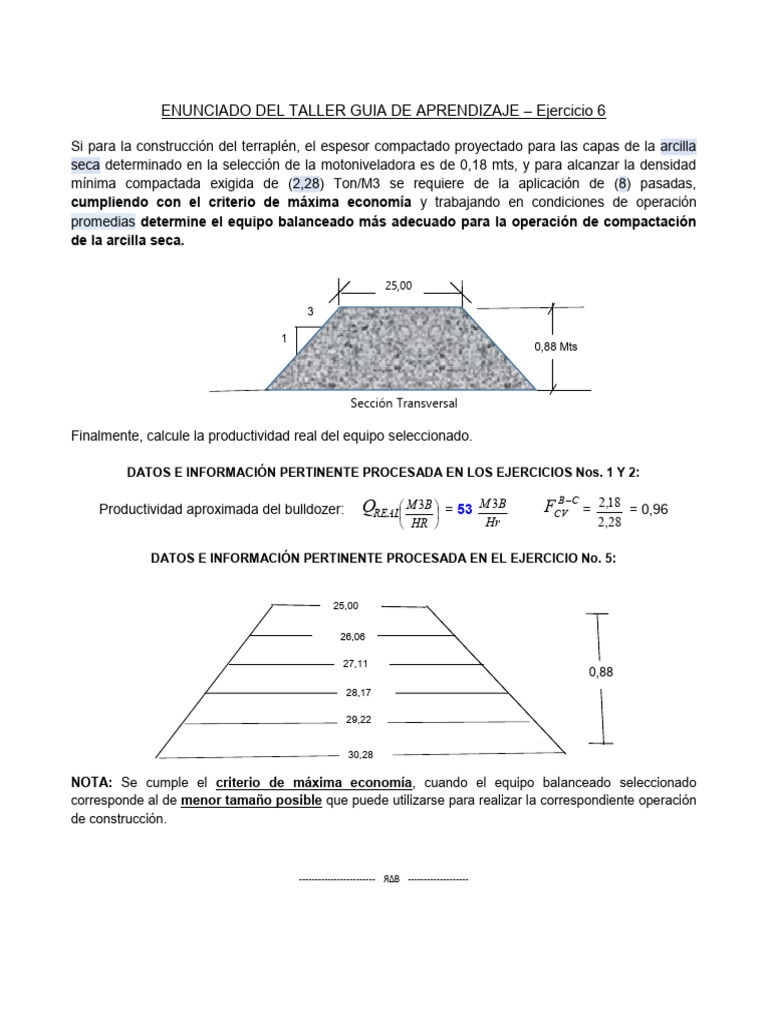 t9. ENUNCIADO DEL TALLER GUIA DE APRENDIZAJE - Ejercicio 6 | PDF