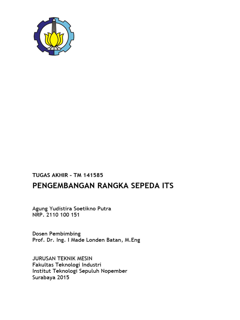 Pengembangan Rangka Sepeda Undergraduate - Thesis | PDF