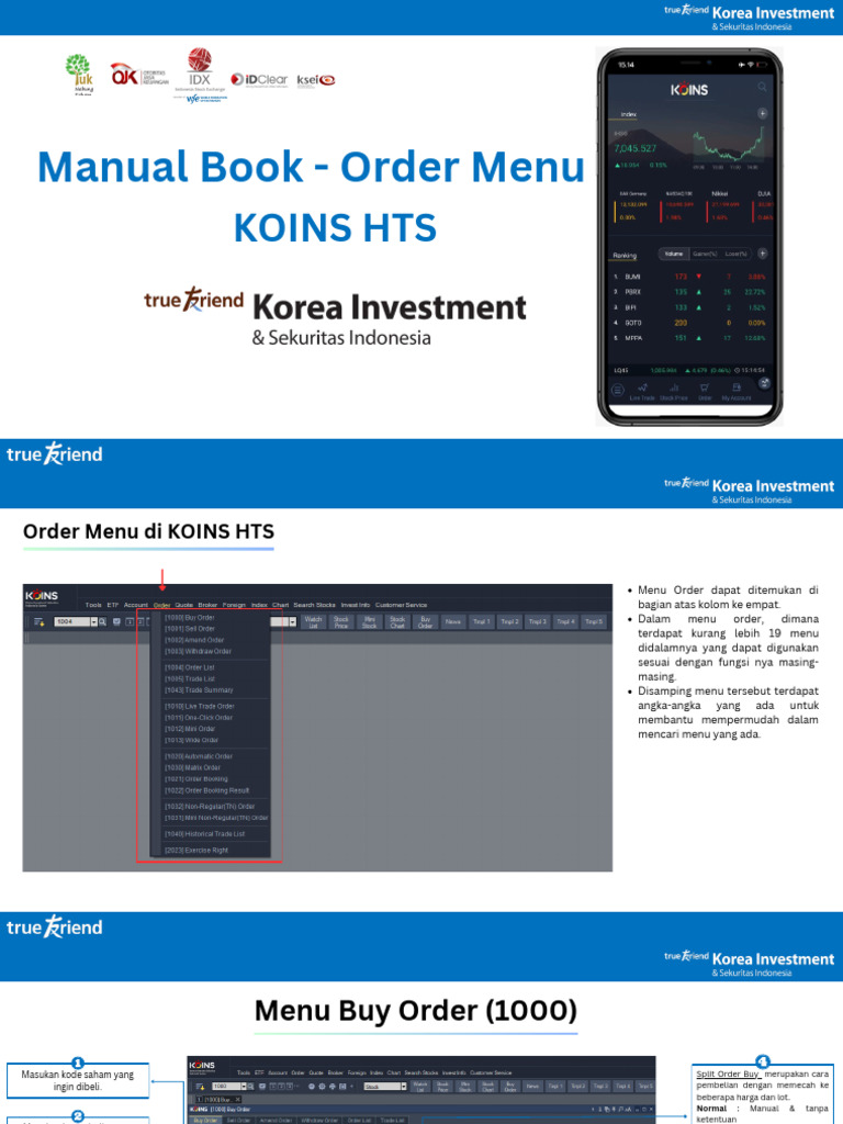 Order Menu at KOINS HTS. | PDF