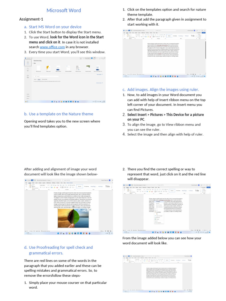 Word Solution A1 | PDF