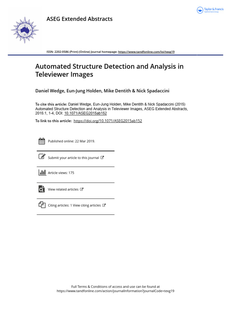 Automated Structure Detection and Analysis in Televiewer Images | PDF ...