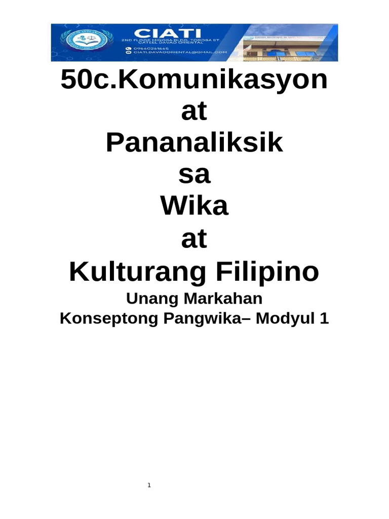 KPWKP MODULE 1 | PDF