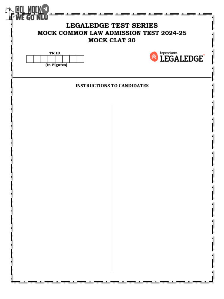 Mock CLAT 30 Question Paper WGN | PDF | United Nations Security Council ...