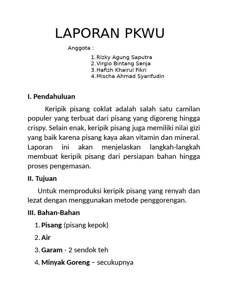 Laporan Pkwu | PDF
