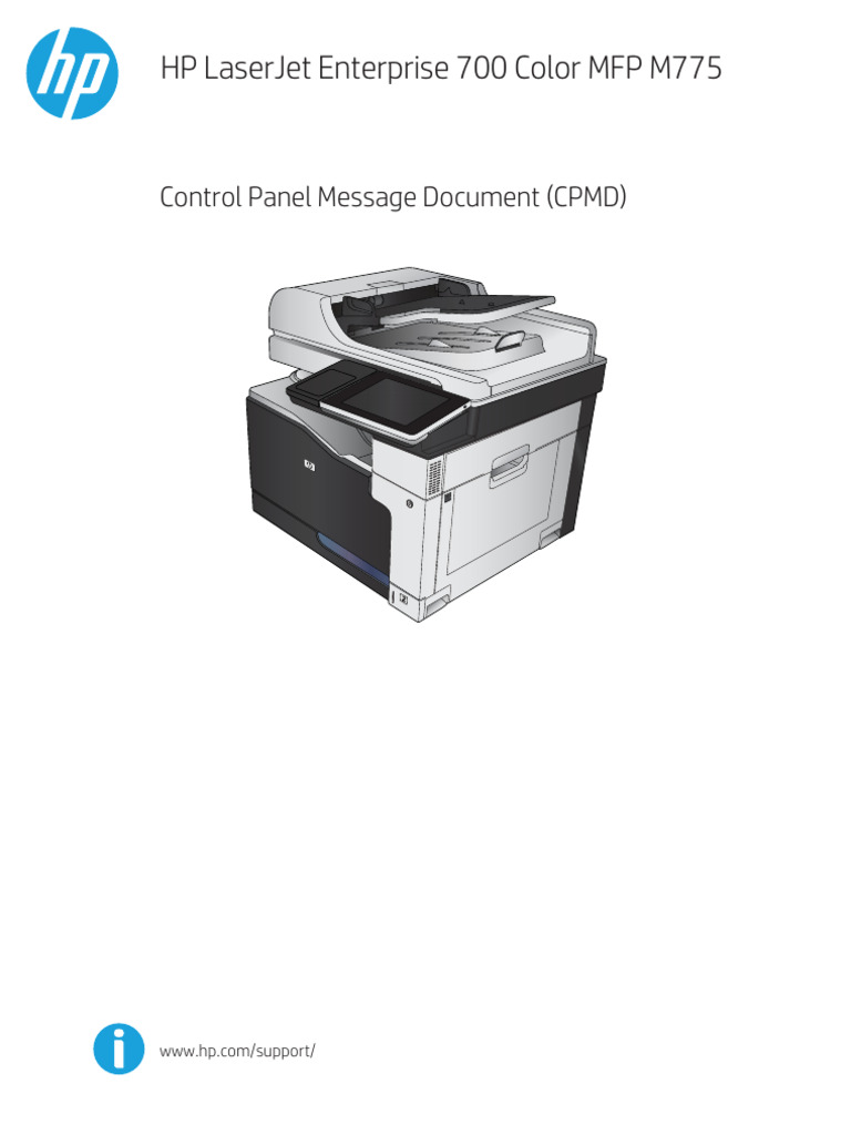 HP LaserJet Enterprise 700 Color MFP M775 CPMD | PDF | Trademark ...