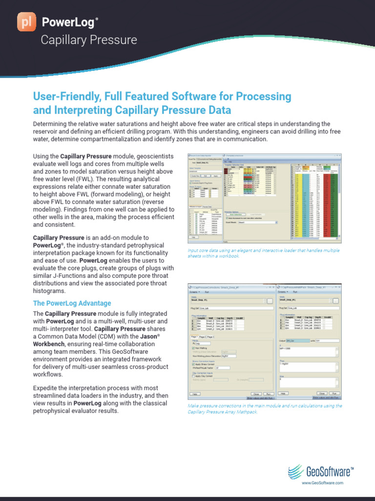 GS - PowerLog - Capillary Pressure - 1122 | PDF | Computer Science | Computers