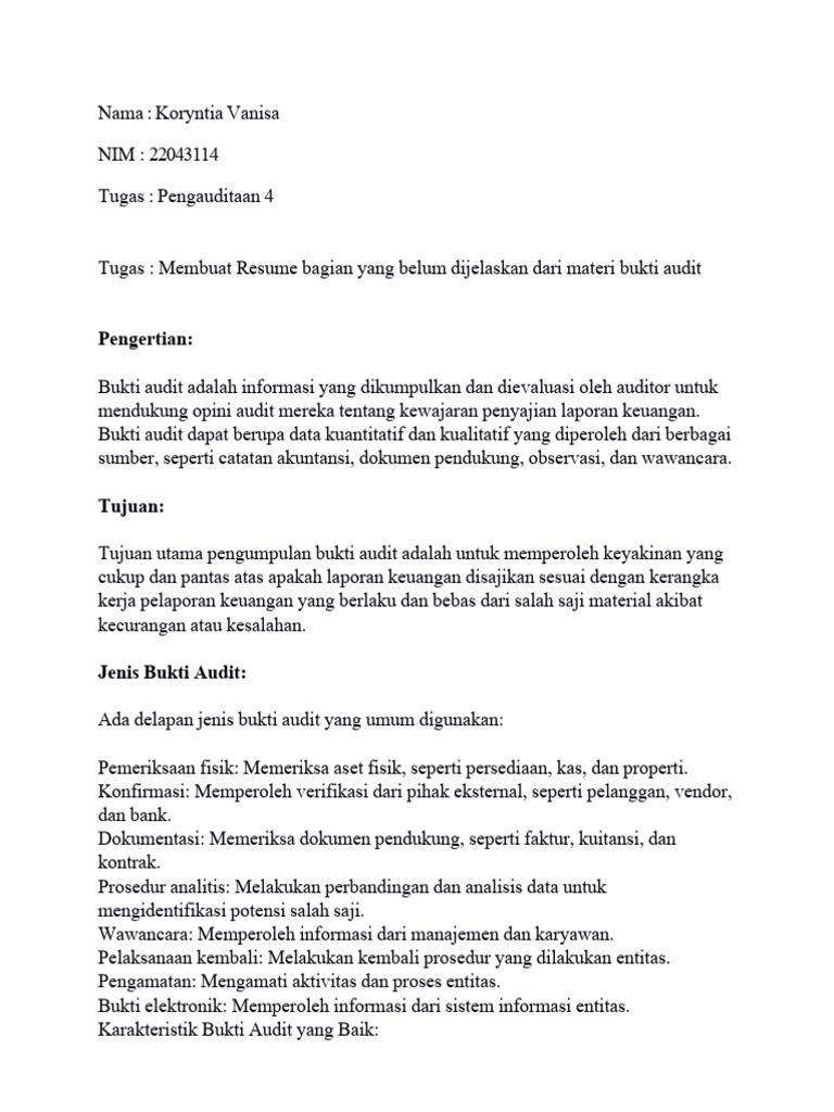 Koryntia Vanisa 22043114 Peangauditan4 | PDF