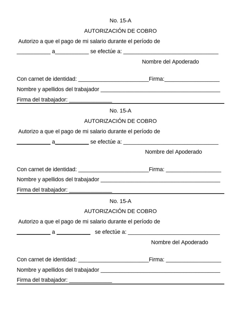 Autorizo de Cobros | PDF