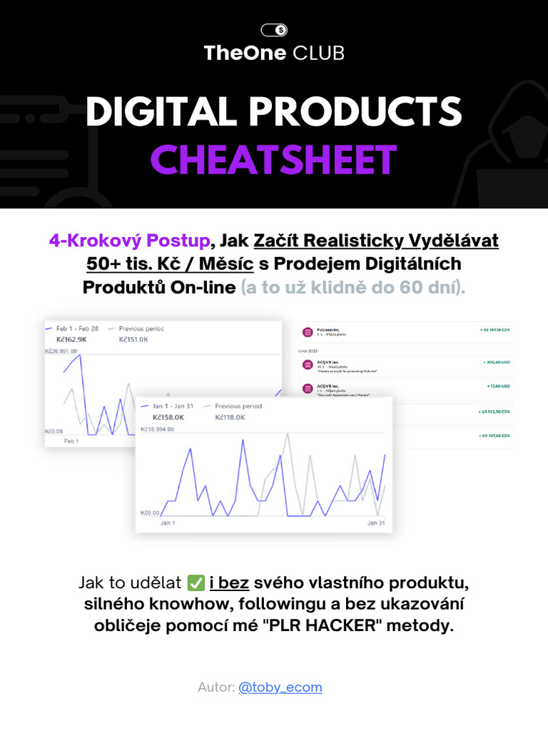 TheOne CLUB - Digital Products Cheatsheet | PDF