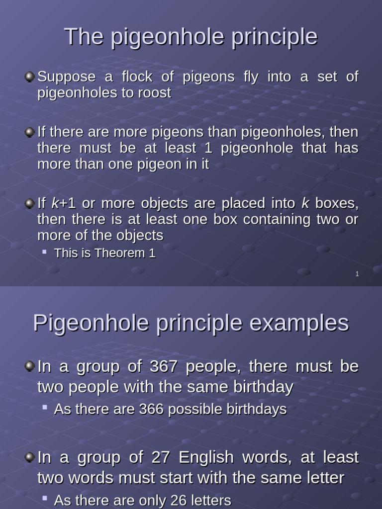 20 Pigeonhole Principle | PDF