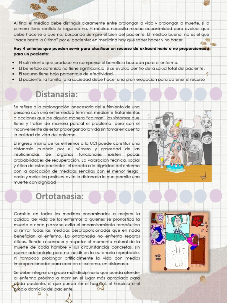 Distanacia y Ortotanasia | PDF