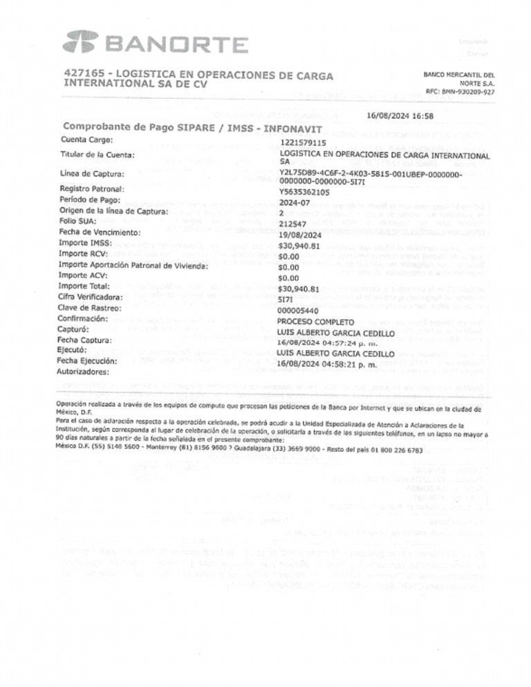 Recibo de Pago Sua | PDF