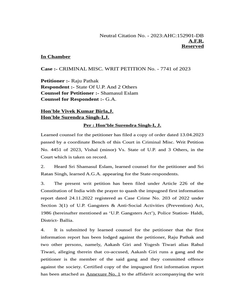 CRLP (A) 7741 2023 | PDF