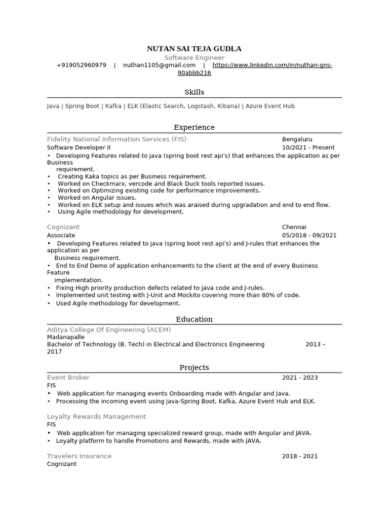 Nutan Resume Exp | PDF