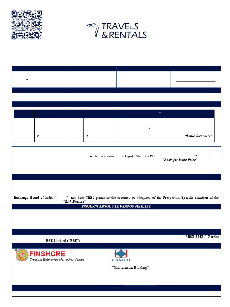Final Prospectus - Compressed TRAVEL AND RENTAL IPO | PDF | Securities (Finance) | Investing