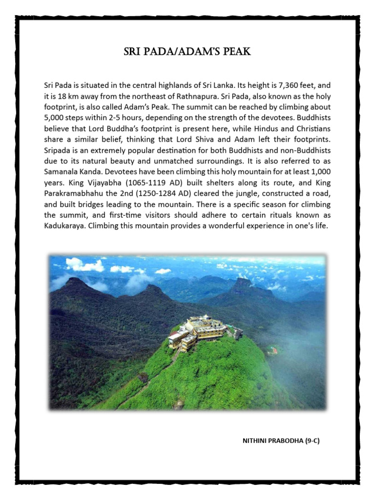 Adam's Peak | PDF