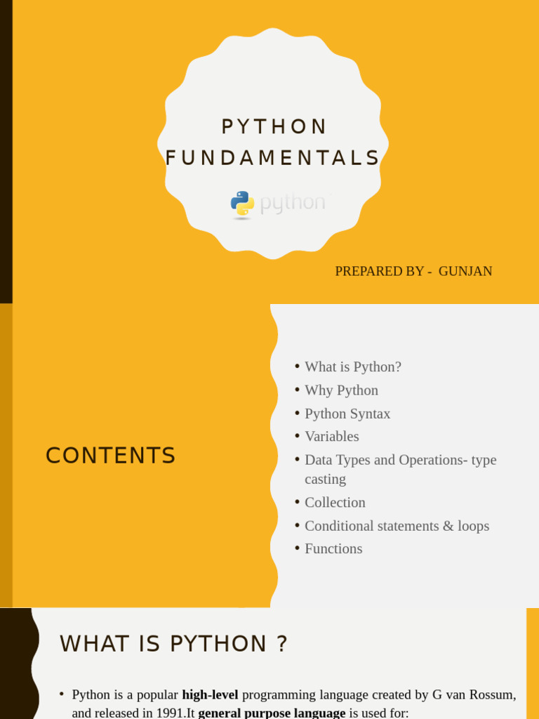 Python Fundamentals | PDF Python Fundamentals | PDF