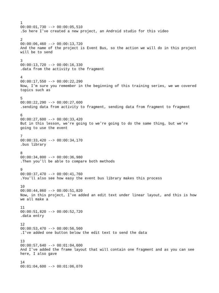 343 - Event Bus Library Part 2 English - SRT | PDF